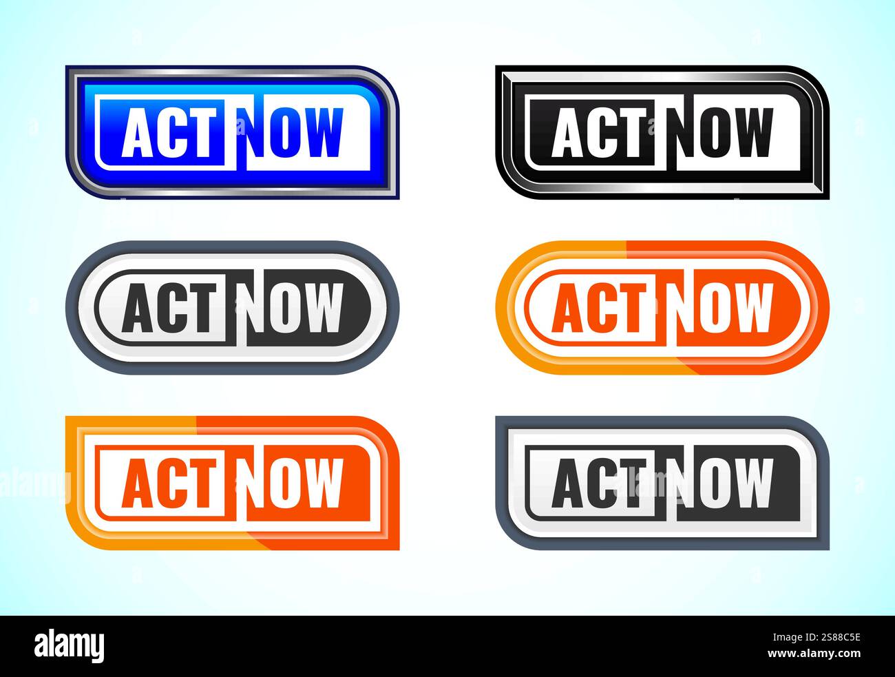 Act now button. Suitable for mobile app, and website UI design Stock ...