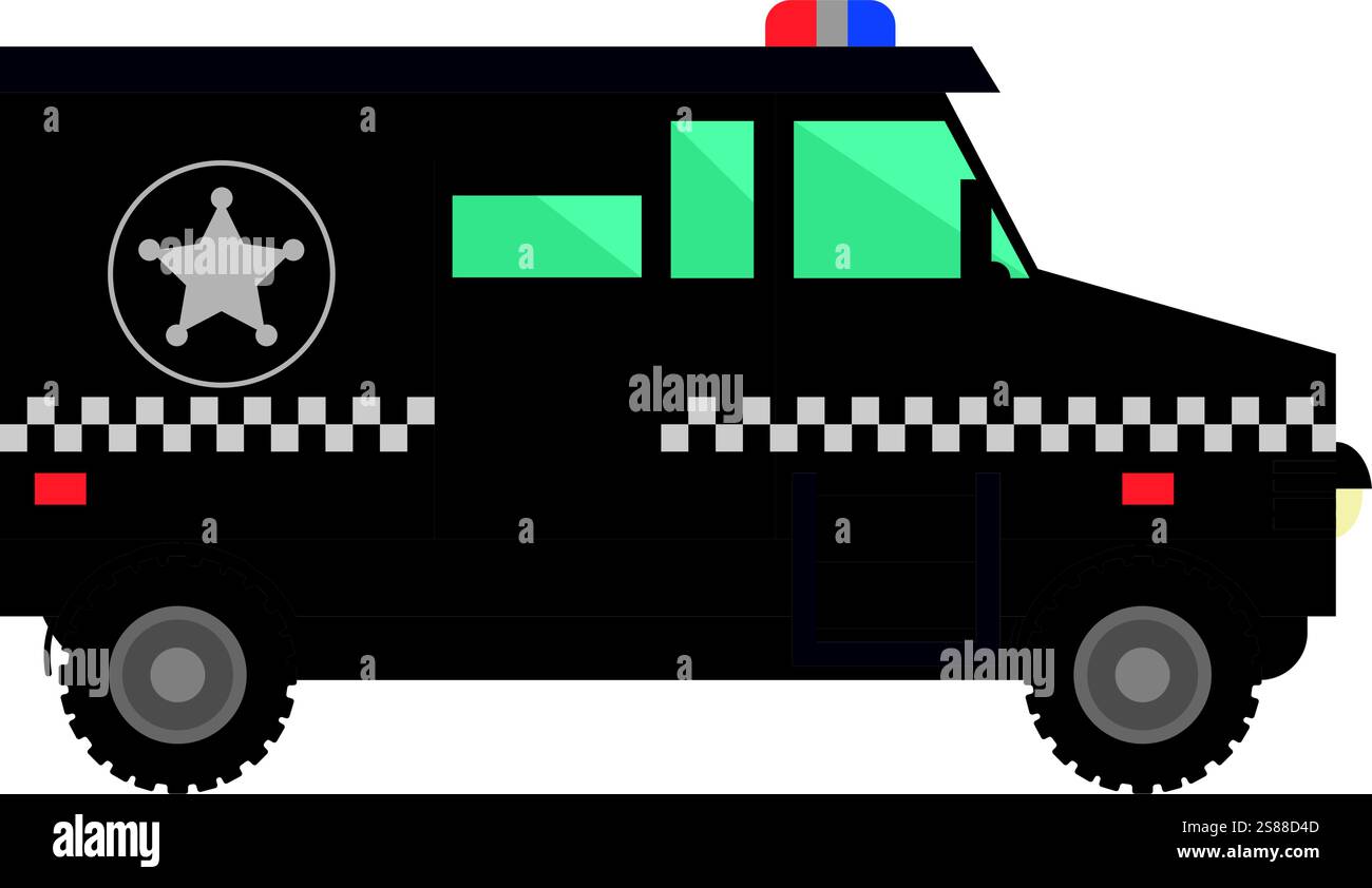 armored police truck side view Stock Vector Image & Art - Alamy