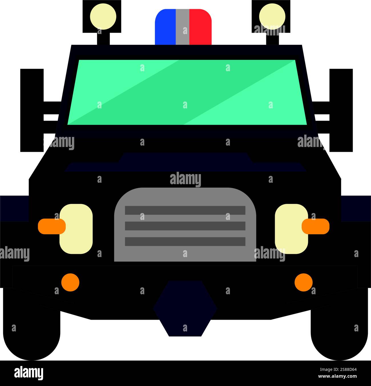 police truck front view Stock Vector Image & Art - Alamy