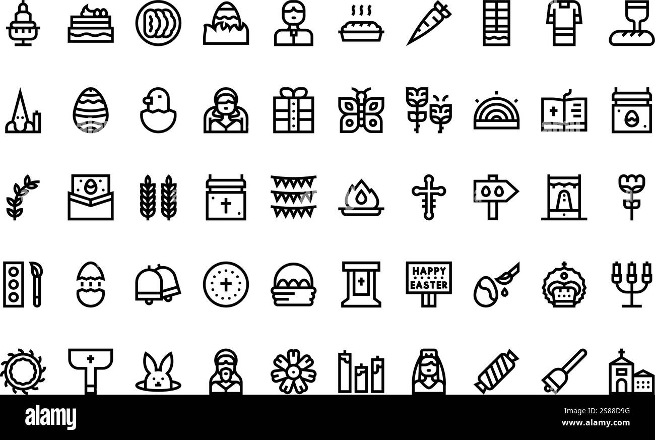 Easter chocolate bell rabbit Stock Vector Images - Alamy