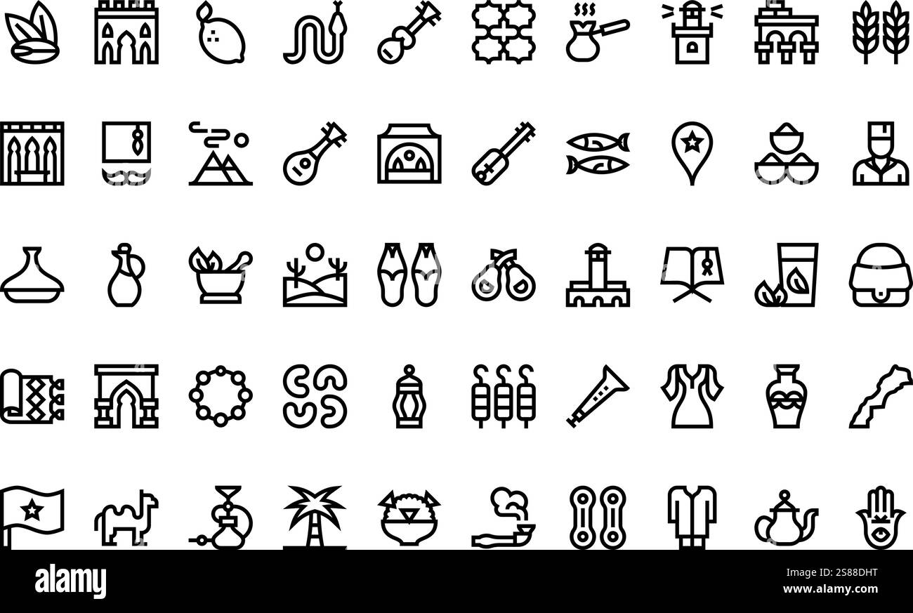 Morocco icons High-Quality Vector Icons Collection with Editable Stroke ...