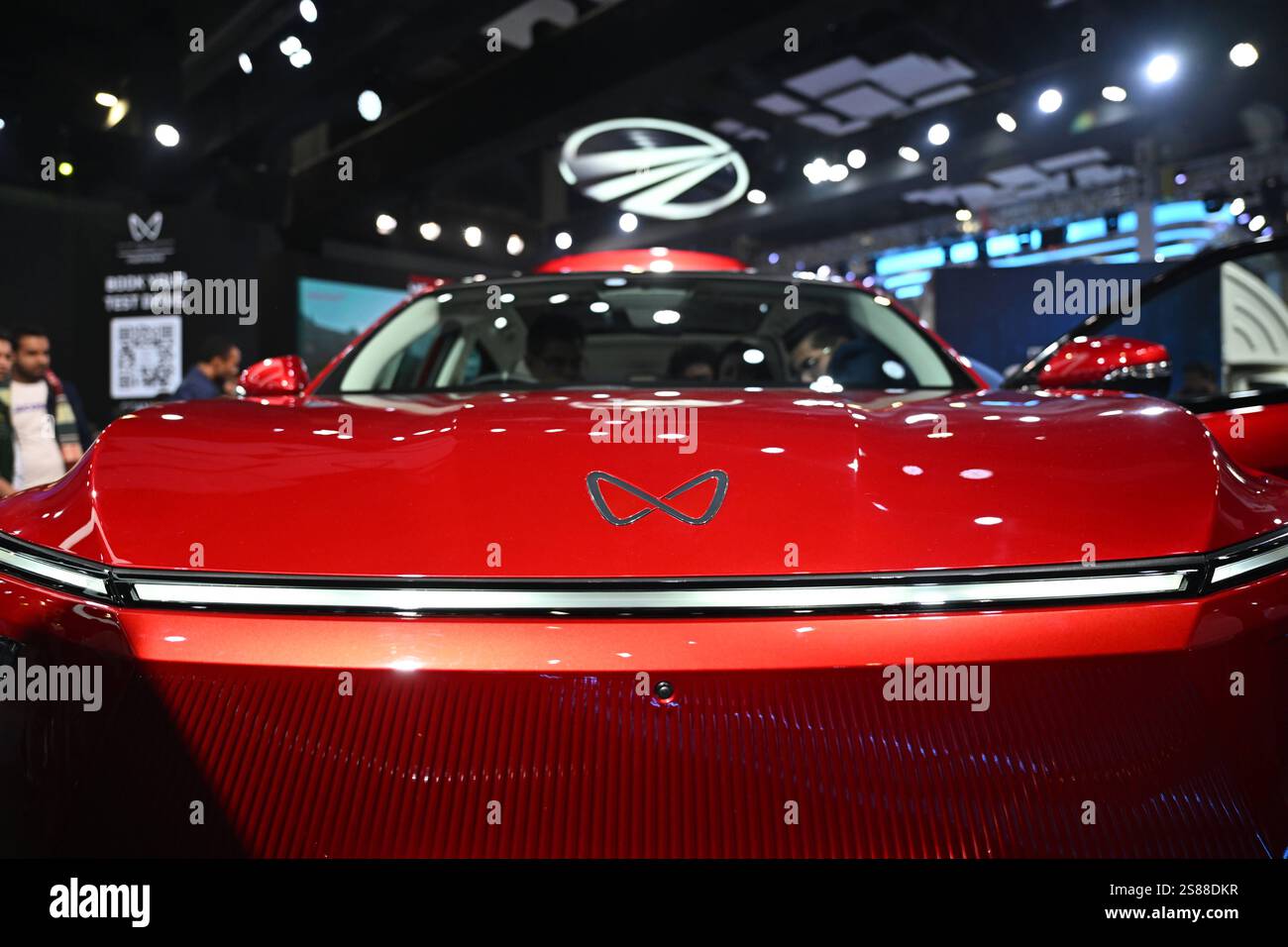 Bharat Mobility Global Expo 2025, in New Delhi, India A Mahindra XEV 9e ...