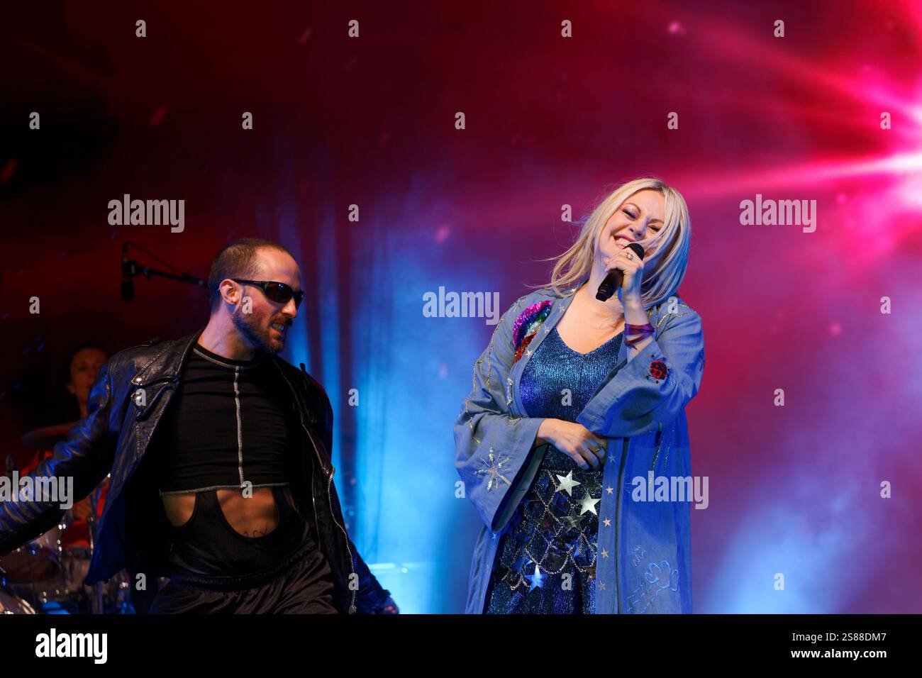 Mitsou performs on the main stage of Olympic park's esplanade, Montreal ...