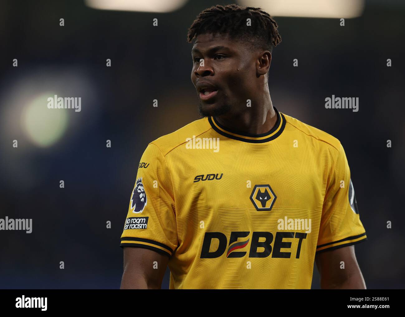 London, UK. 20th Jan, 2025. Emmanuel Agbadou of Wolverhampton Wanderers ...