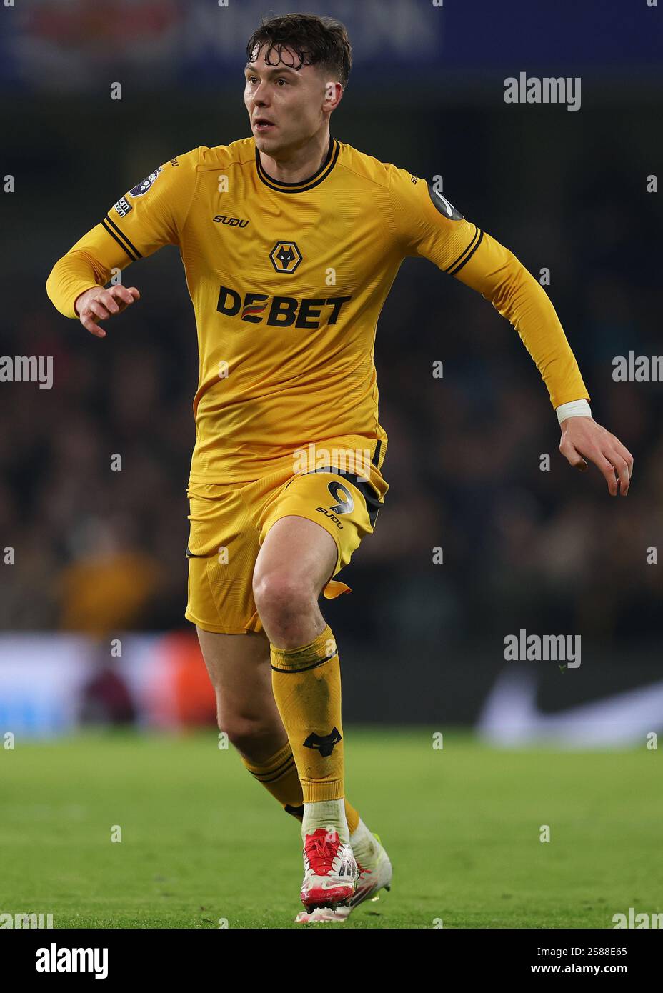 London, UK. 20th Jan, 2025. Jorgen Strand Larsen of Wolverhampton ...