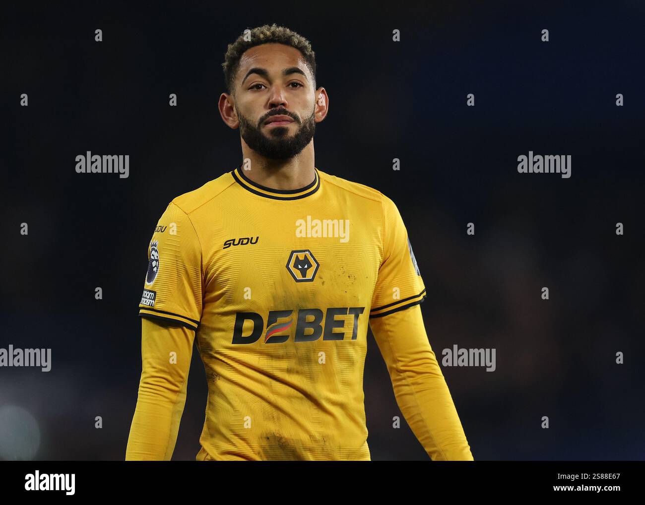 London, England, 20th January 2025. Matheus Cunha of Wolverhampton ...