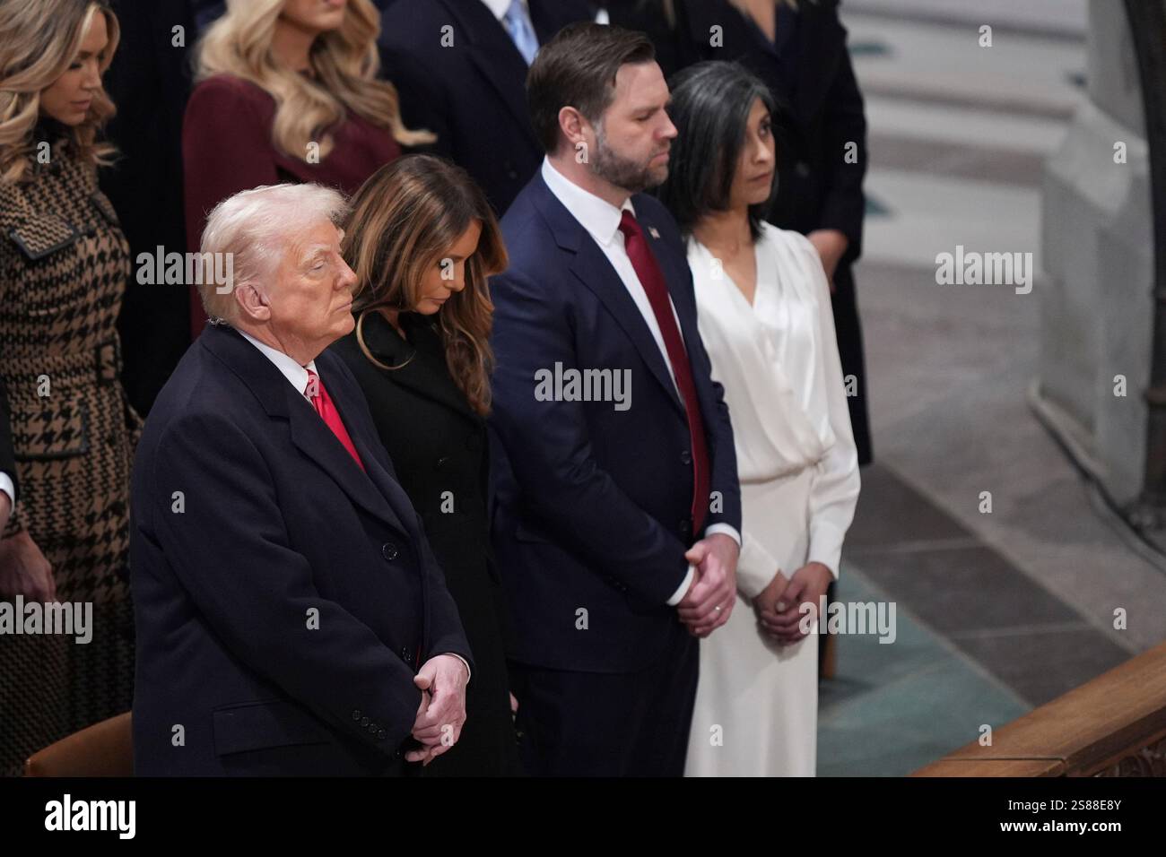 President Donald Trump, from left, first lady Melania Trump, Vice ...