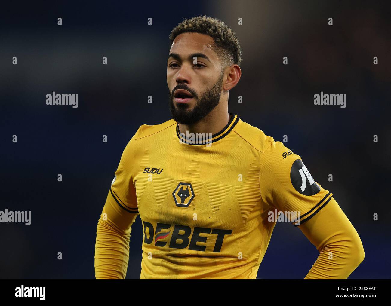 London, England, 20th January 2025. Matheus Cunha of Wolverhampton ...
