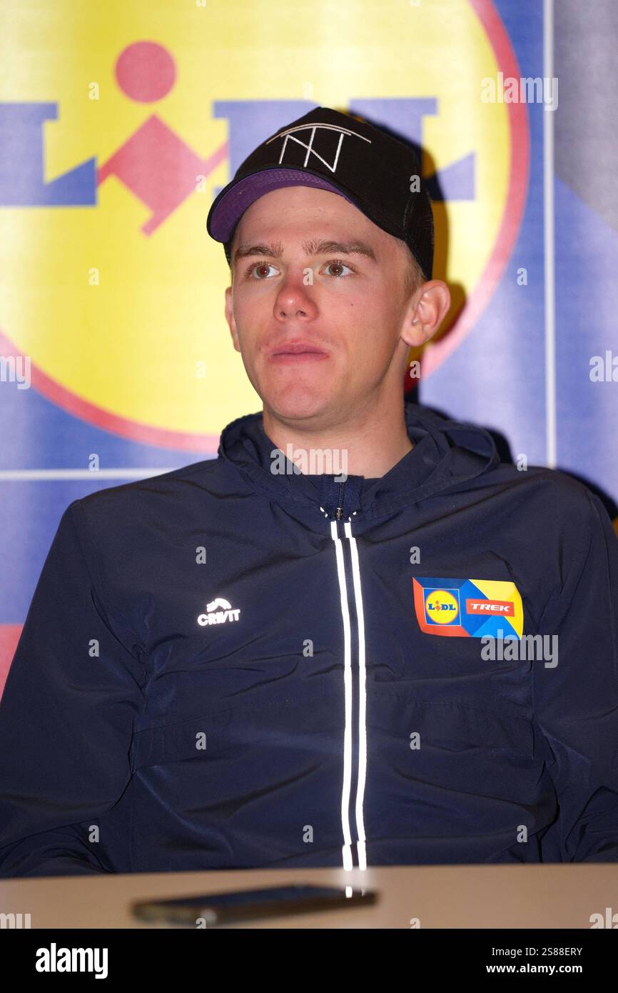 Jesus Pobre, Spain. 21st Jan, 2025. Belgian Thibau Nys of Lidl-Trek ...