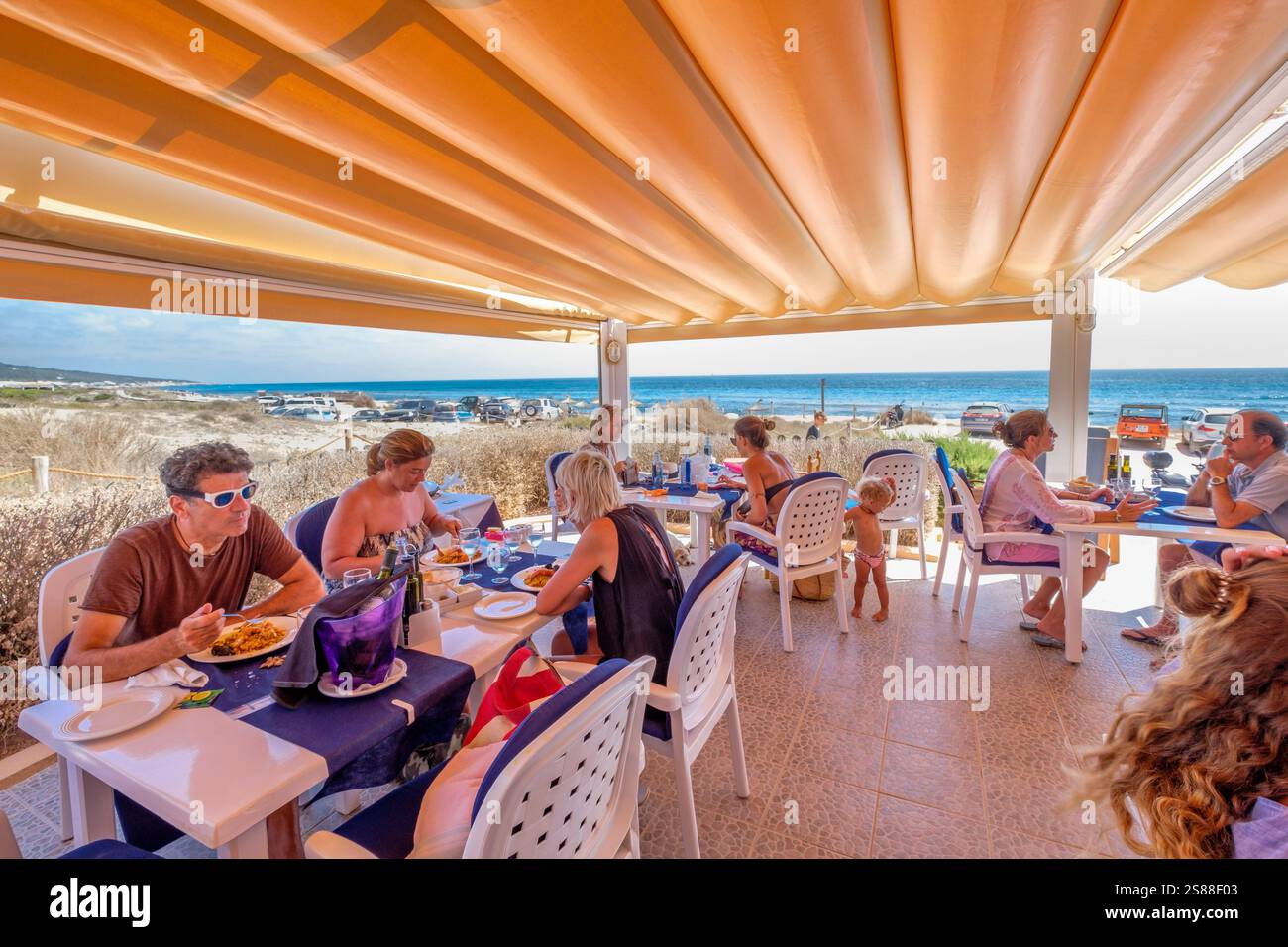 Es Codol Foradat restaurant, Beach Club, Migjorn beach, Formentera ...