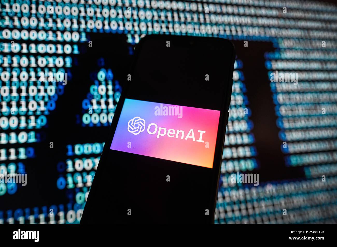 Poland. 21st Jan, 2025. In this photo illustration, an OpenAI logo is ...