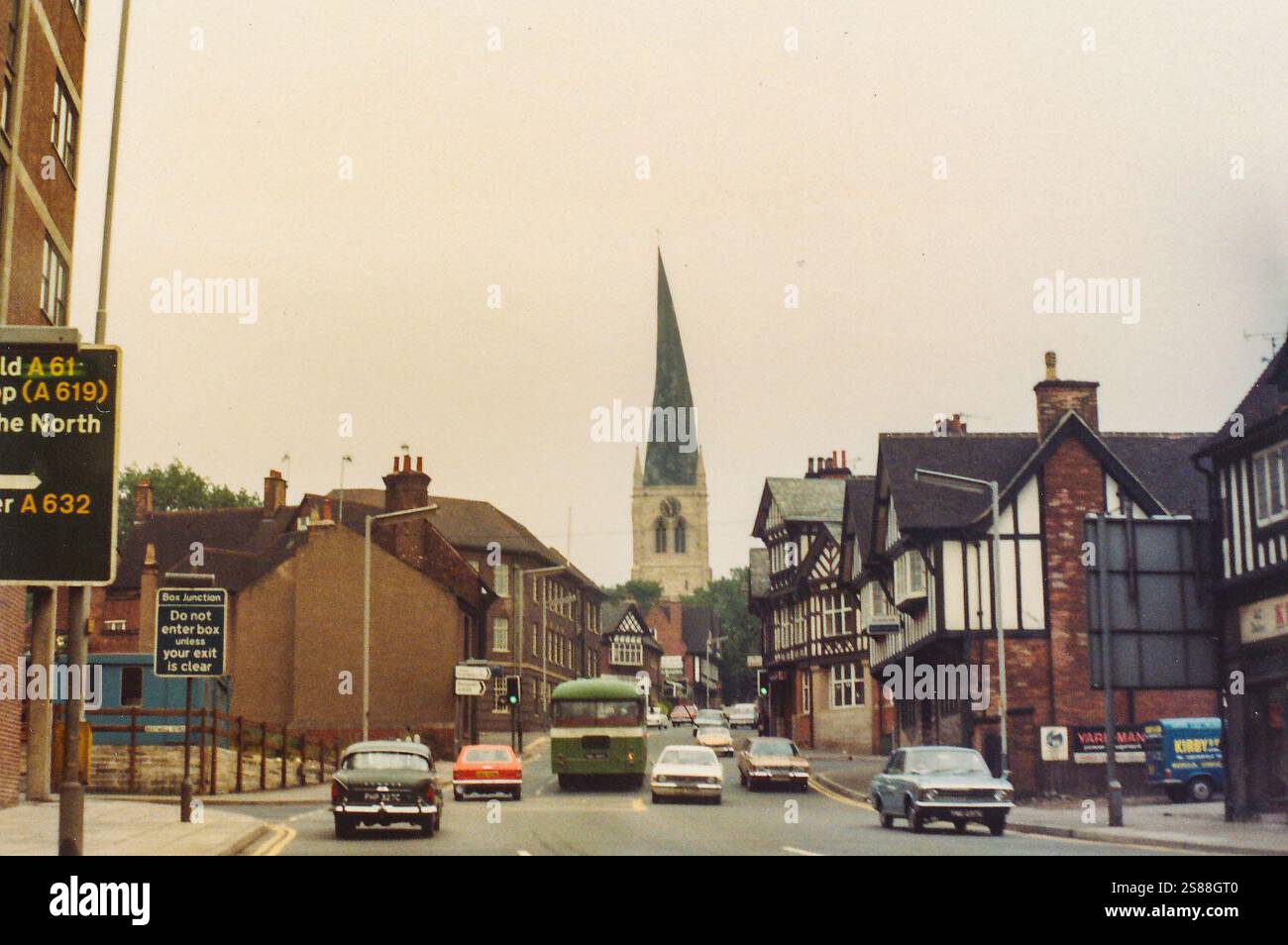 Chesterfield, with the Crooked Spire, 1975 Stock Photo - Alamy