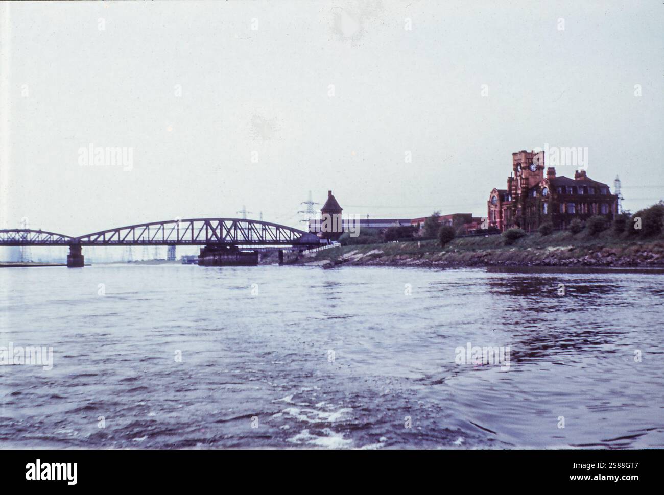 John Summers Shotton Steelworks Offices from River Dee, 1973 Stock ...
