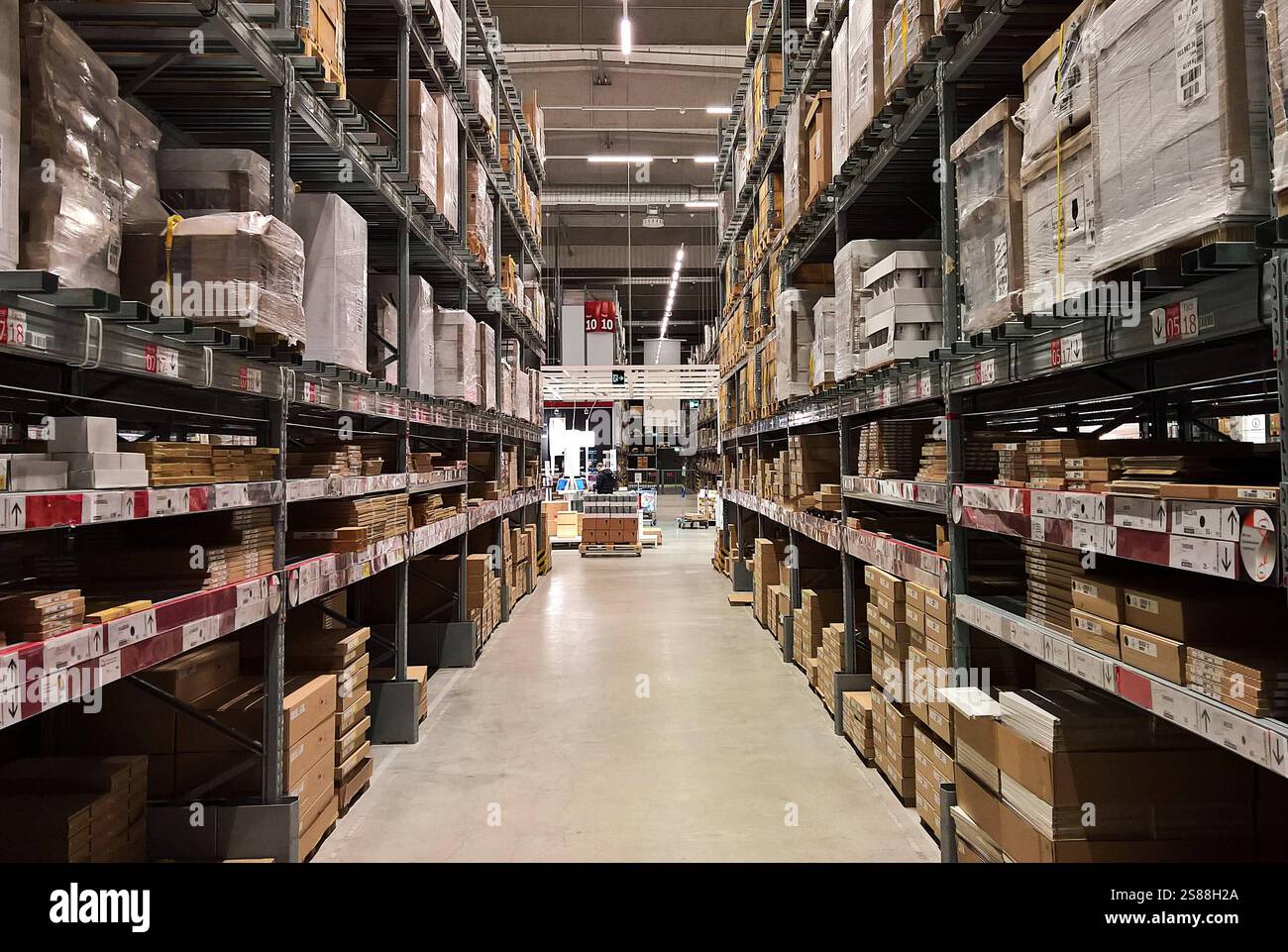 Spedition, Transport-Logistik bzw Lagerlogistik. Lager, Warenlager ...