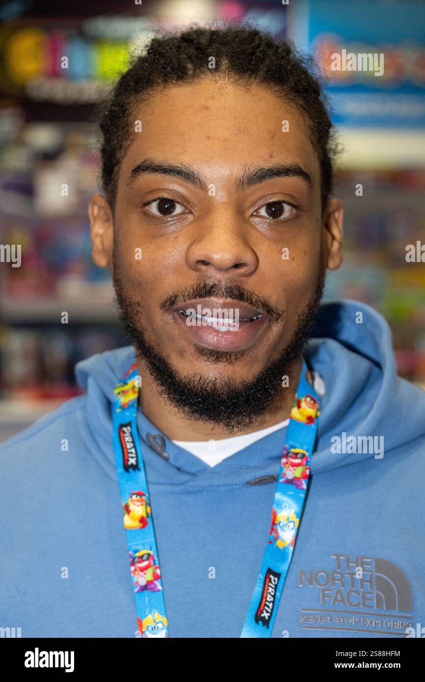 21/01/2025. London, UK Emanuel Wallace, a biomedical scientist aka Tik ...