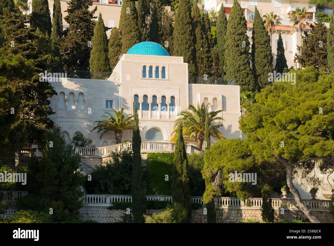 Villa Sheherezade Hotel in Art Deco style architecture, & striking blue ...