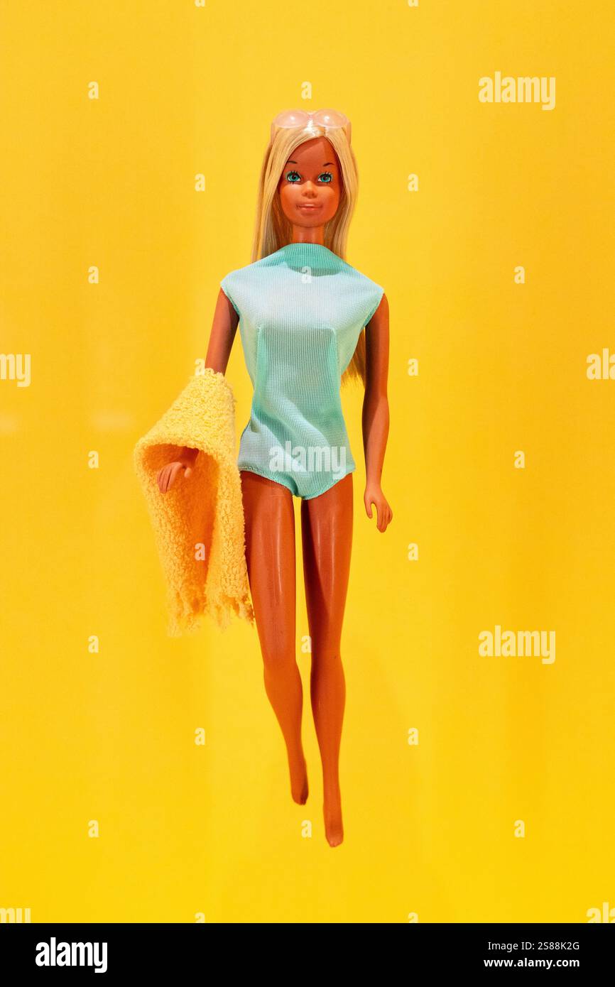 Sunset Malibu Barbie doll (1971) at Barbie - The Exhibition (2024-2025 ...