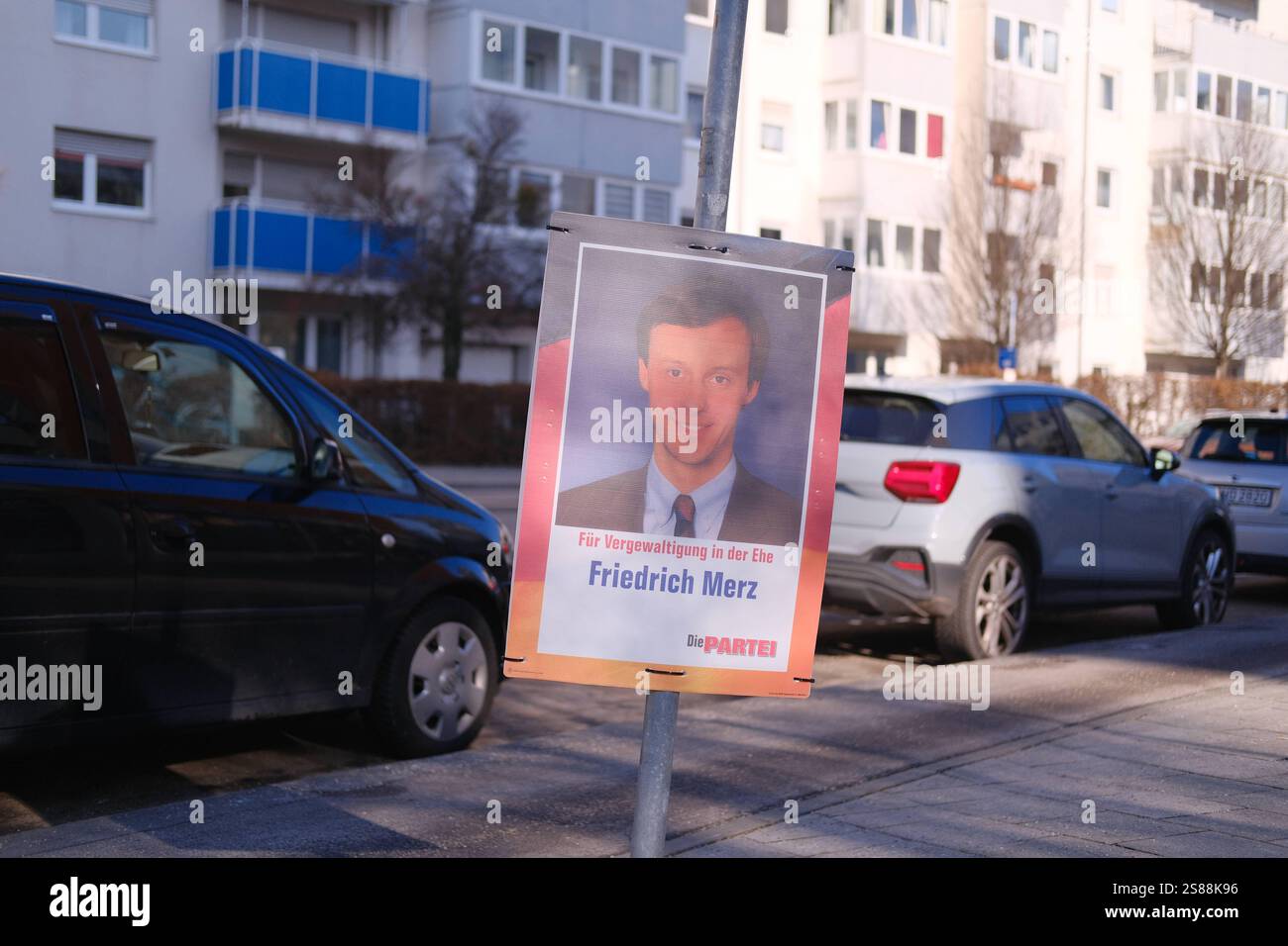 Friedrich Merz Wahlplakat der Satirepartei Die Partei Friedrich Merz ...