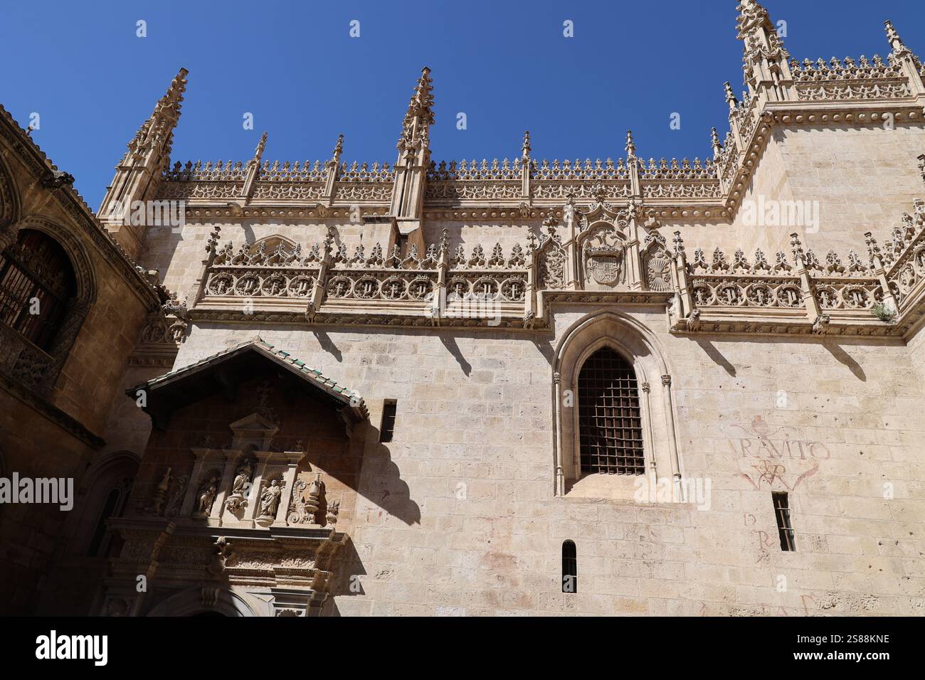 Gothic architecture of the Capilla Real-Royal Chapel of the Cathedral ...