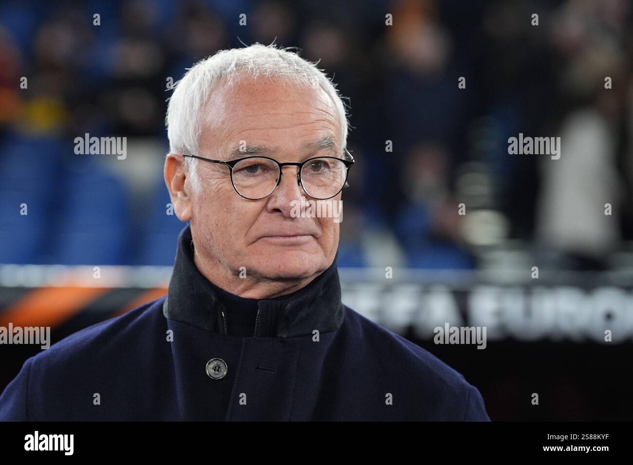 Roma’s head coach Claudio Ranieri during the UEFA Europa League single ...