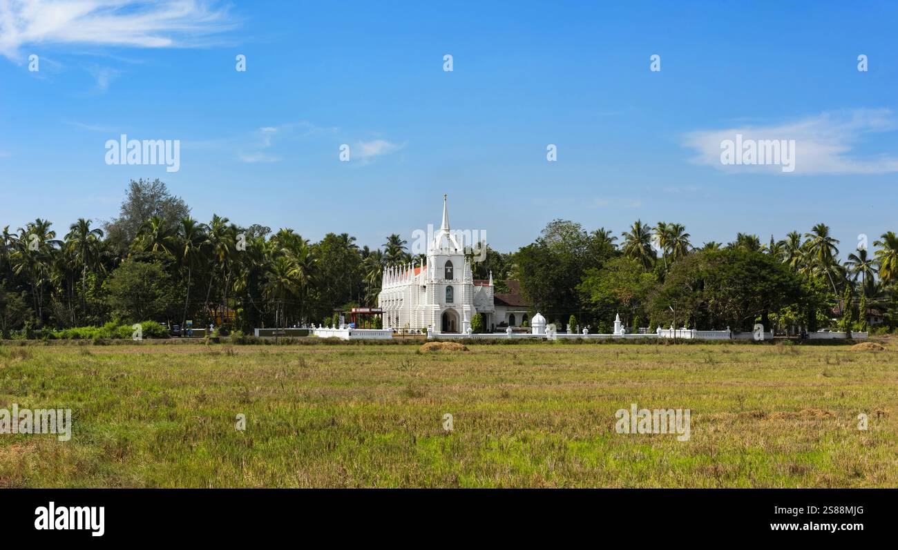 Catholic Mae De Deus Church in Saligao in Goa, India Stock Photo - Alamy