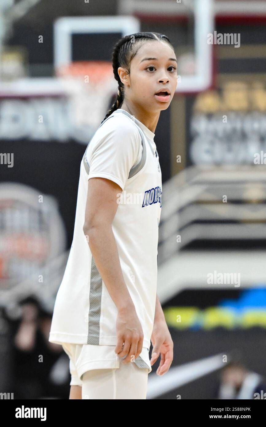 SPRINGFIELD, MA - JANUARY 18: Mya Pauldo of Morris Catholic (2) during ...
