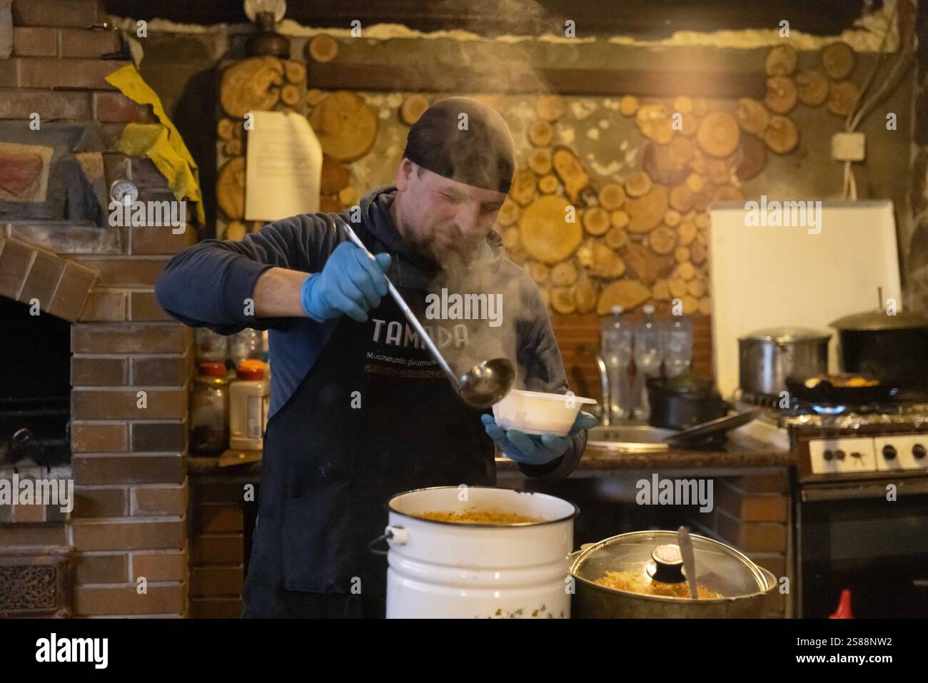 Ukraine. 21st Jan, 2025. The serviceman, nicknamed Uncle Liova ...