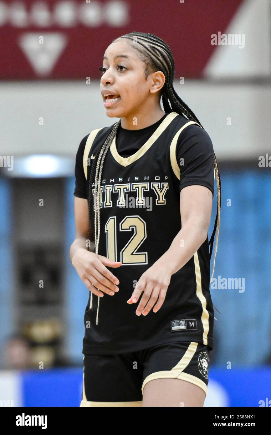 SPRINGFIELD, MA - JANUARY 18: Tiera McCarthy of Archbishop Mitty (12 ...