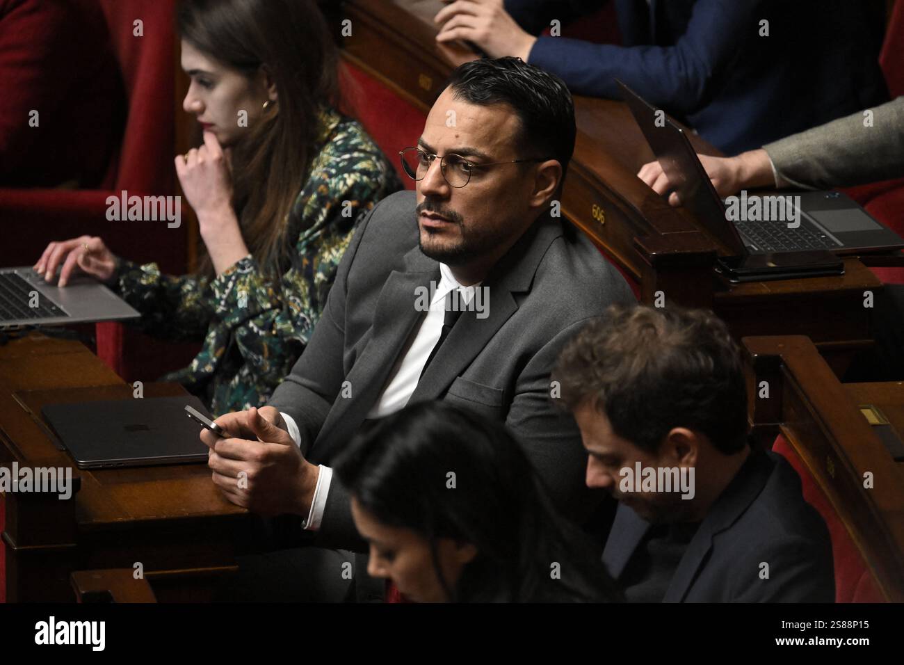 Sebastien Delogu during a session of questions to the government at the ...