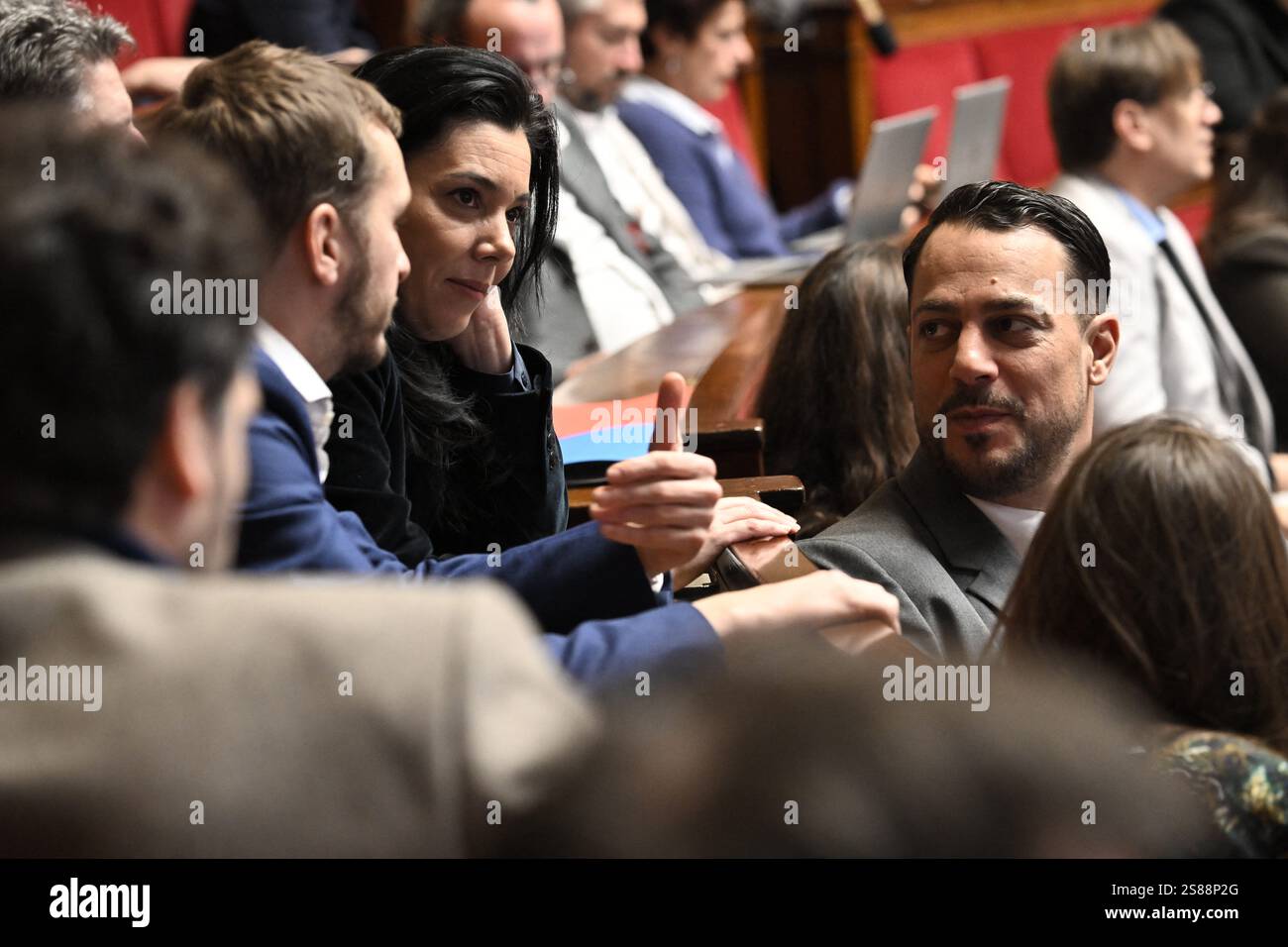 Paris, France. 21st Jan, 2025. Sebastien Delogu during a session of ...