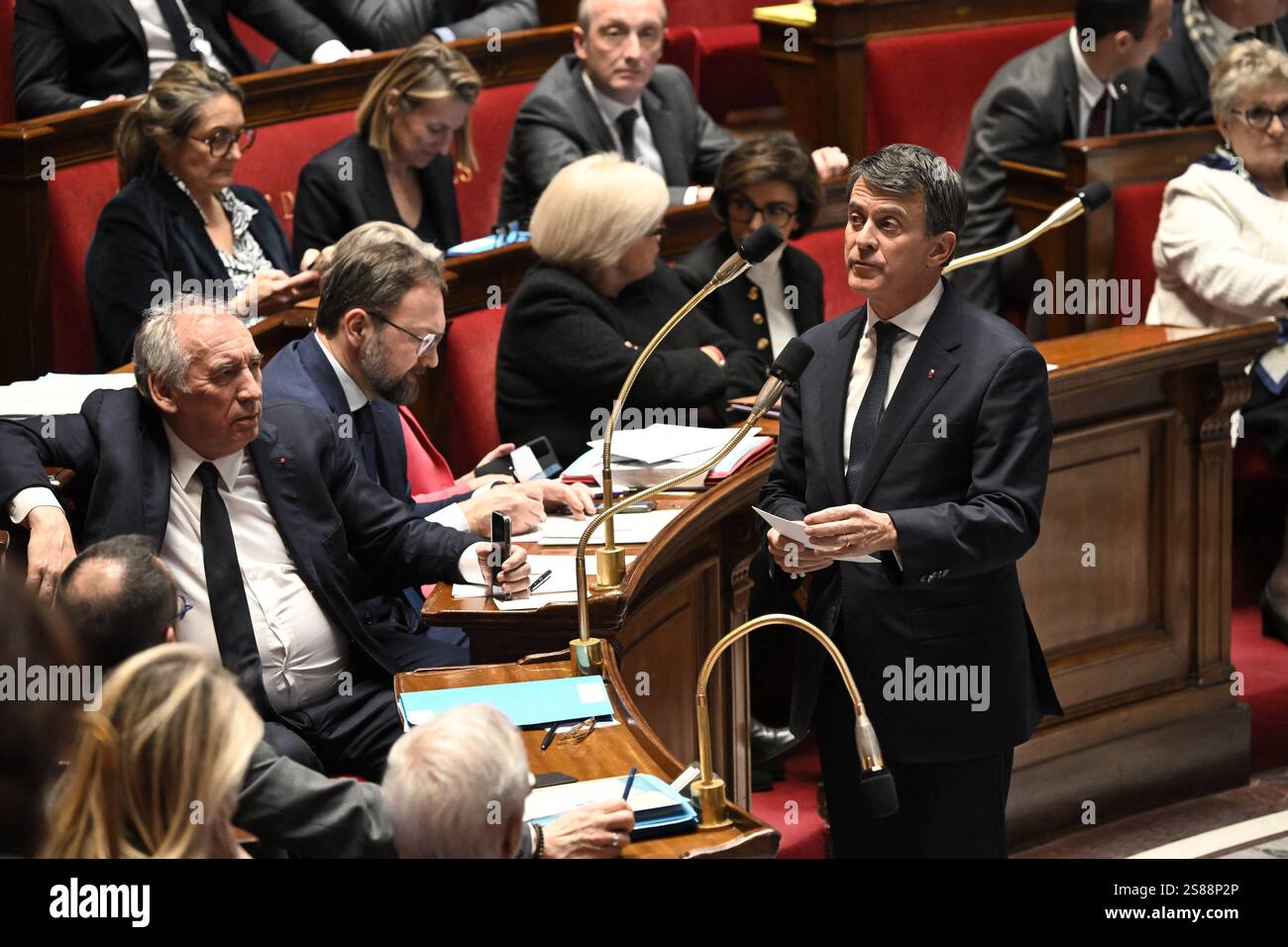 Paris, France. 21st Jan, 2025. France's Minister of Overseas Manuel ...