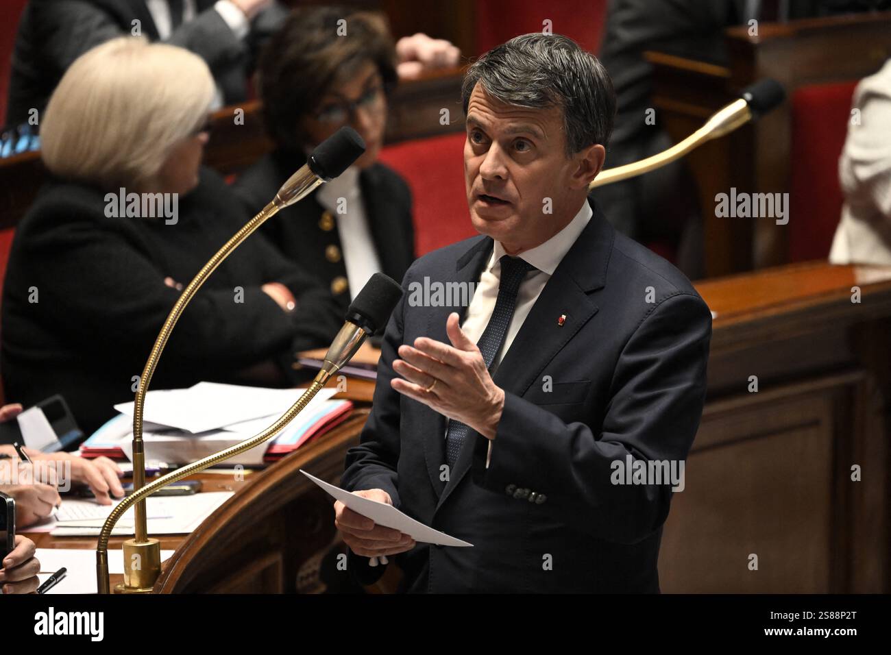 Paris, France. 21st Jan, 2025. France's Minister of Overseas Manuel ...