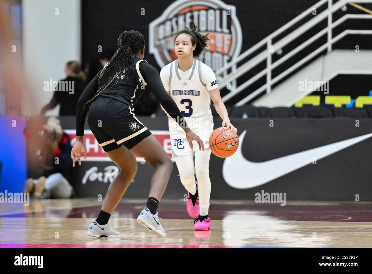 SPRINGFIELD, MA - JANUARY 18: Mia Pauldo of Morris Catholic (3) during ...