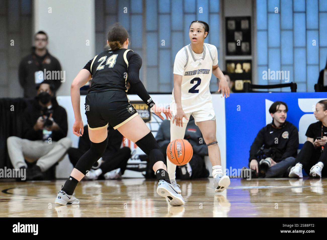 SPRINGFIELD, MA - JANUARY 18: Mya Pauldo of Morris Catholic (2) during ...