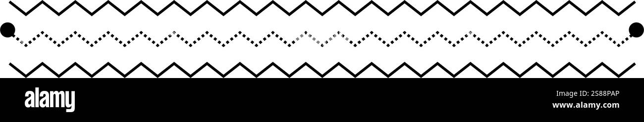Tracing line dotted horizontal zig zag wavy element for kids worksheet ...