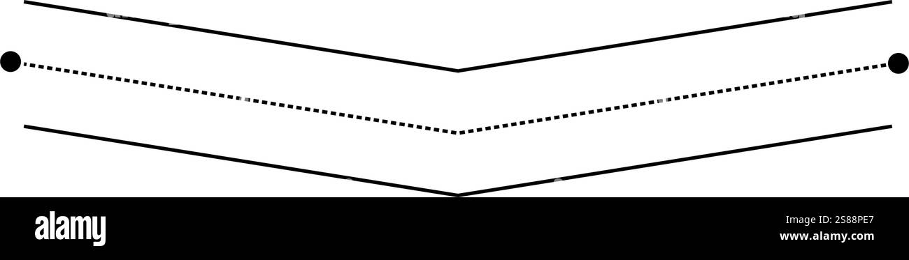 Tracing line dotted horizontal zig zag wavy element for kids worksheet ...