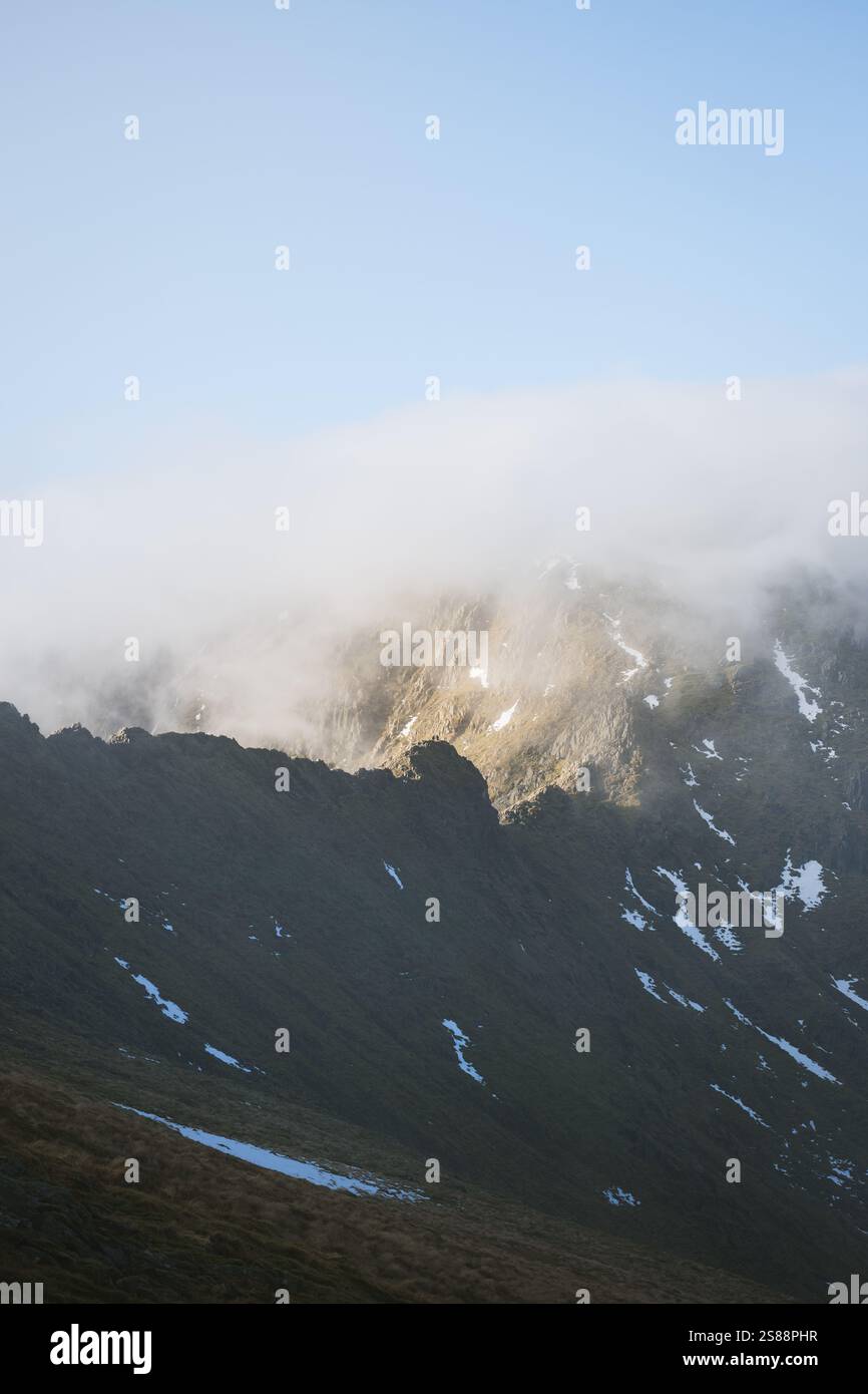 Striding Edge, Helvellyn. Cumbria. UK Stock Photo - Alamy