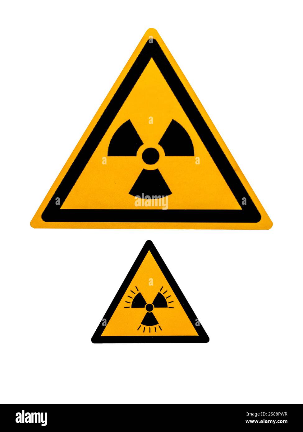 Yellow radiation sign in Cut Out Stock Images & Pictures - Alamy