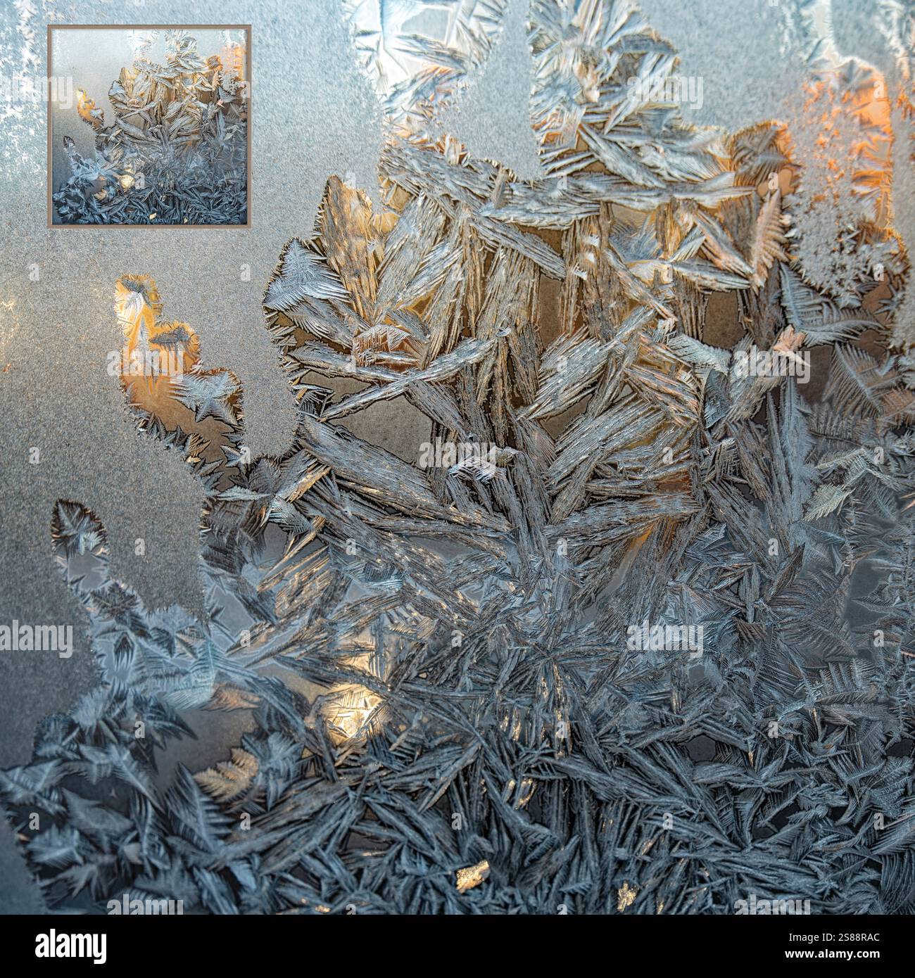 Frosted Windows with Insets Stock Photo - Alamy