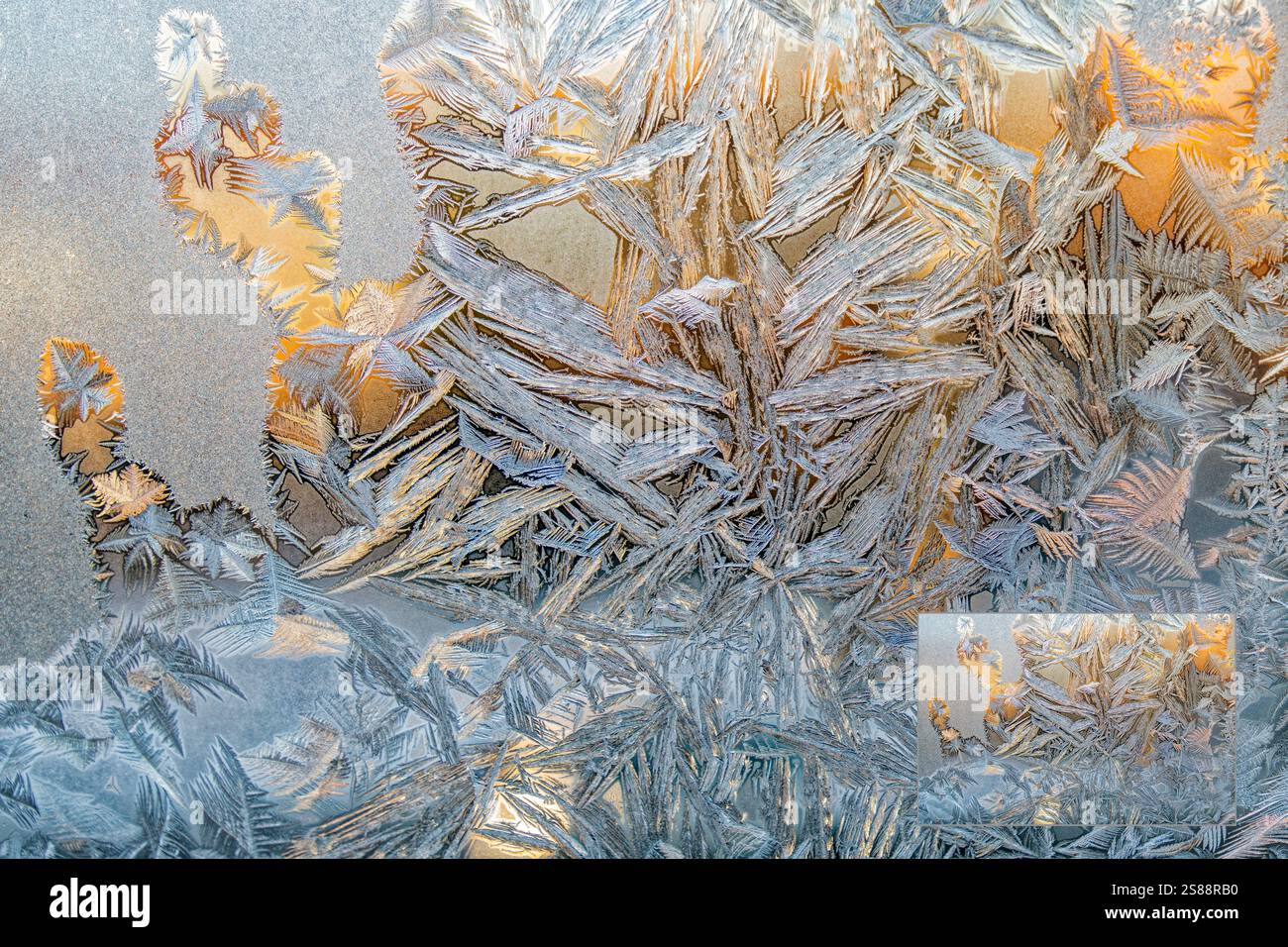 Frosted Windows with Insets Stock Photo - Alamy