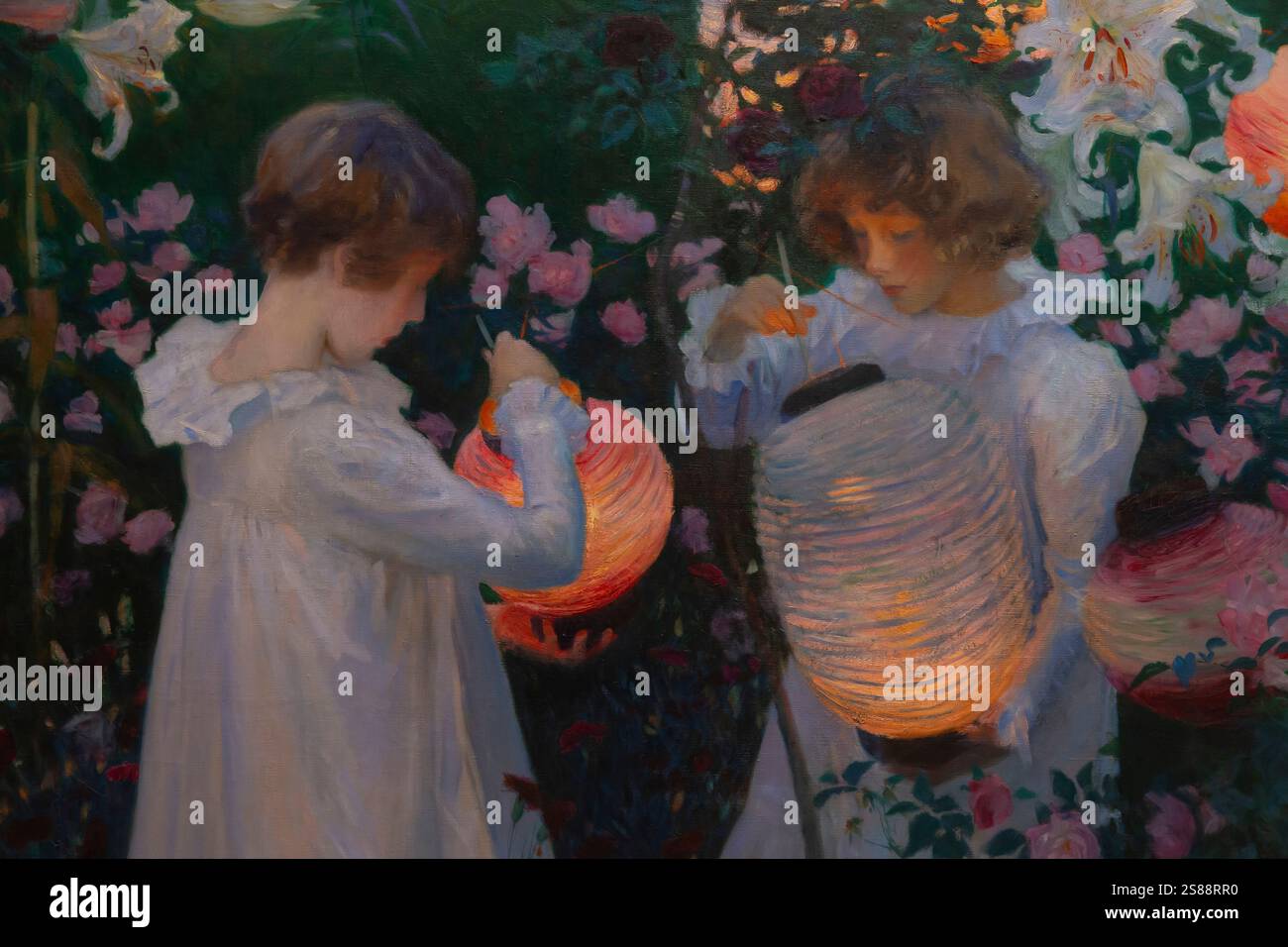 Carnation, Lily, Lily, Rose, John Singer Sargent, 1885-1886 Stock Photo ...