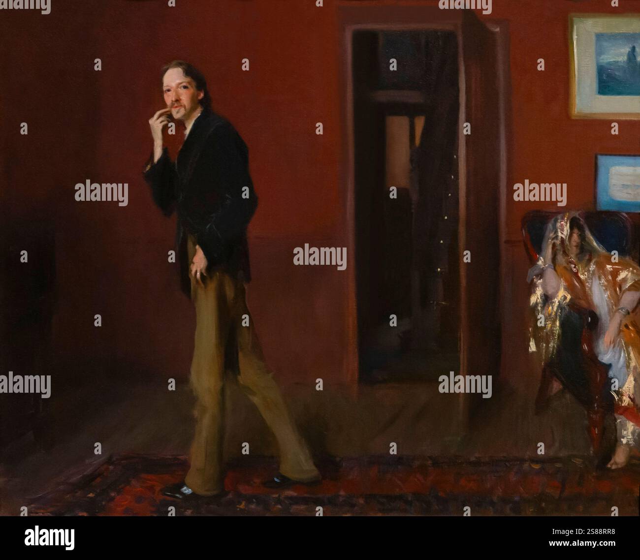 Robert Louis Stevenson and his Wife, Frances Van de Osbourne, John ...