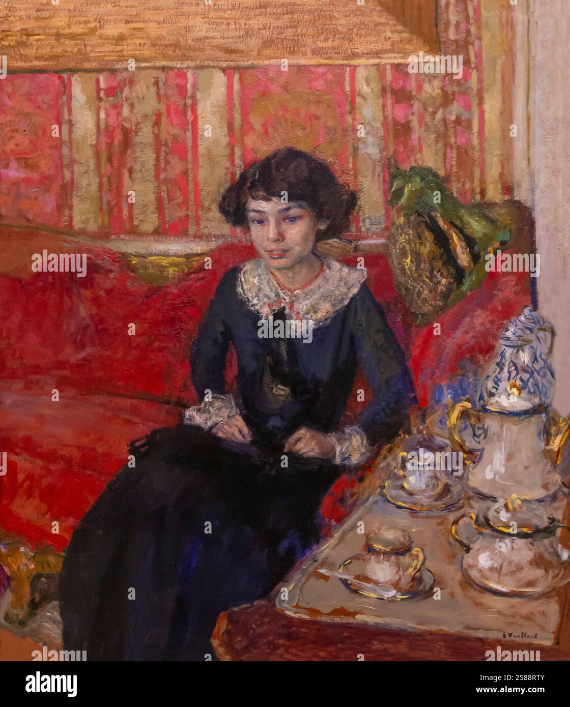Girl in an Interior, Jeune Femme dans un Interieur, Edouard Vuillard ...