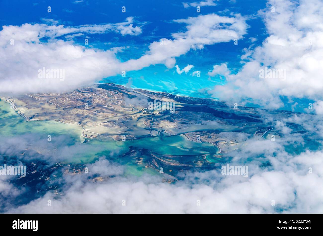 Aerial View of Caribbean Islands and Beaches. Our way to Turks & Caicos ...