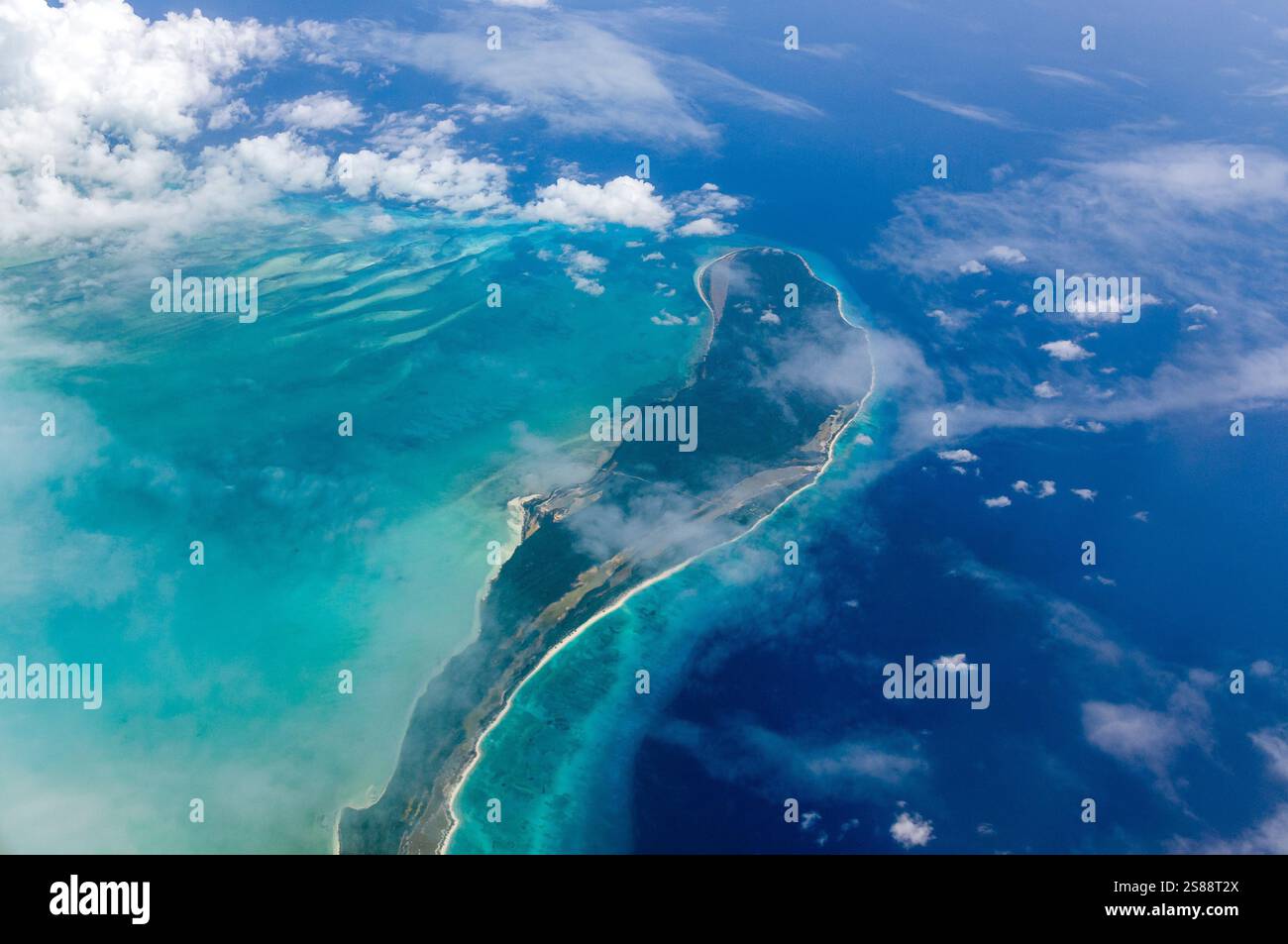 Aerial View of Caribbean Islands and Beaches. Our way to Turks & Caicos ...