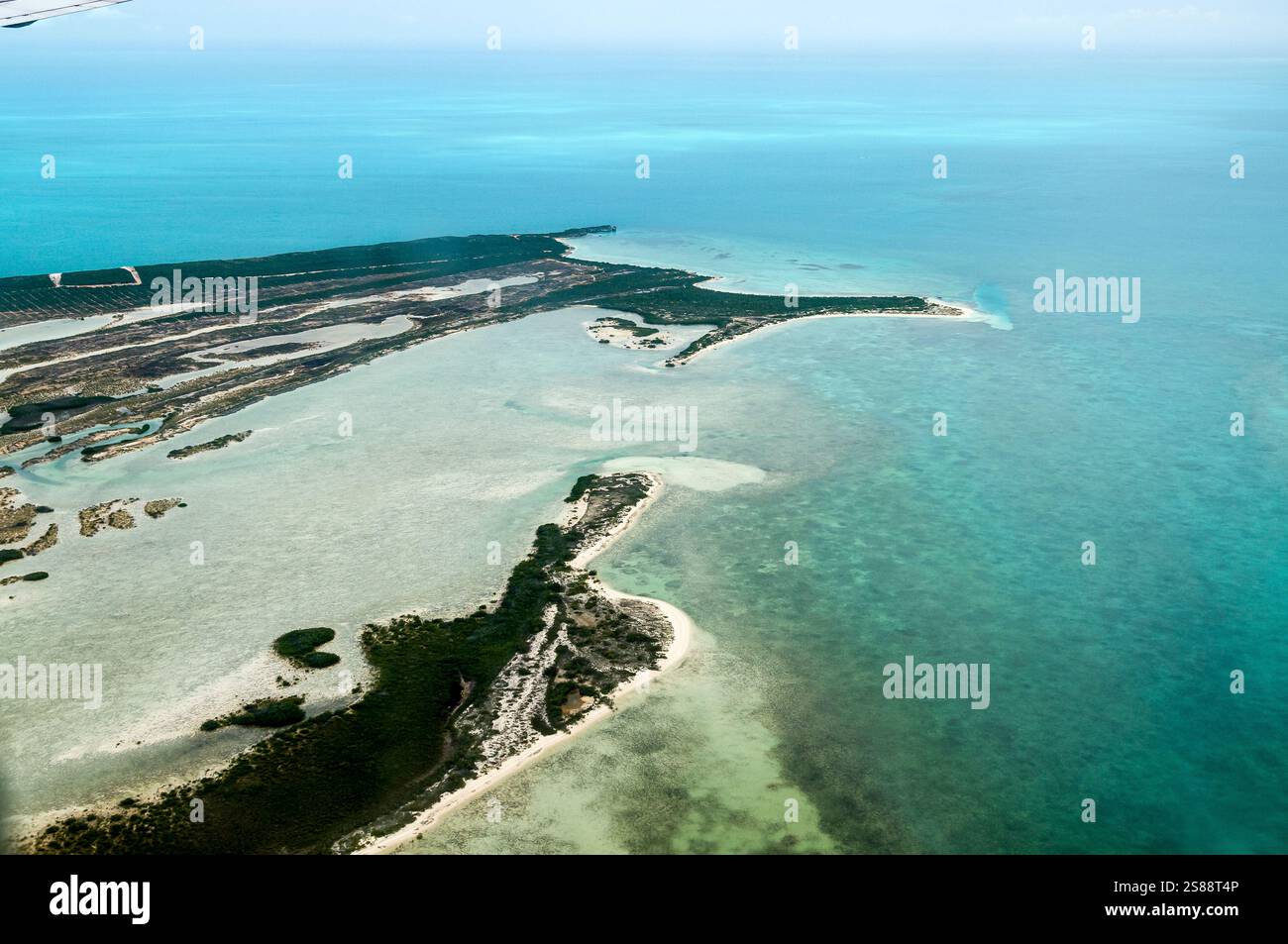 Aerial View of Caribbean Islands and Beaches. Our way to Turks & Caicos ...