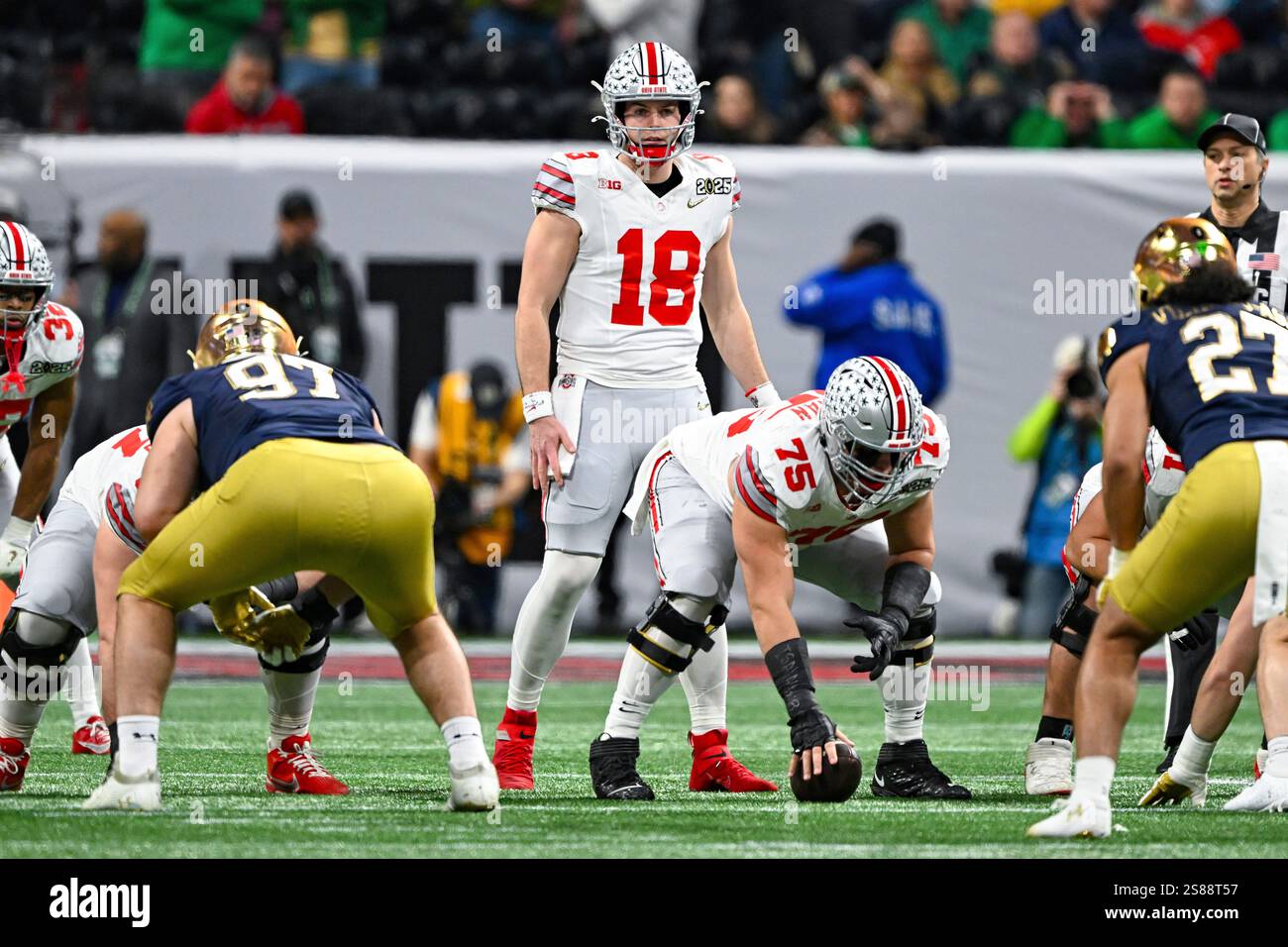 ATLANTA, GA – JANUARY 20: Quarterback Will Howard #18 of the Ohio State ...