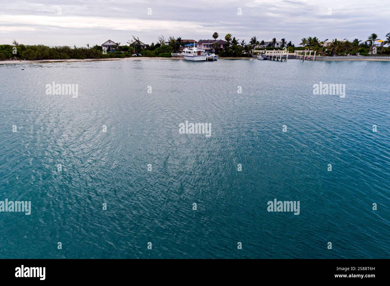 Turtle Cove pier and yatch marina. Turks & Caicos Islands at the ...