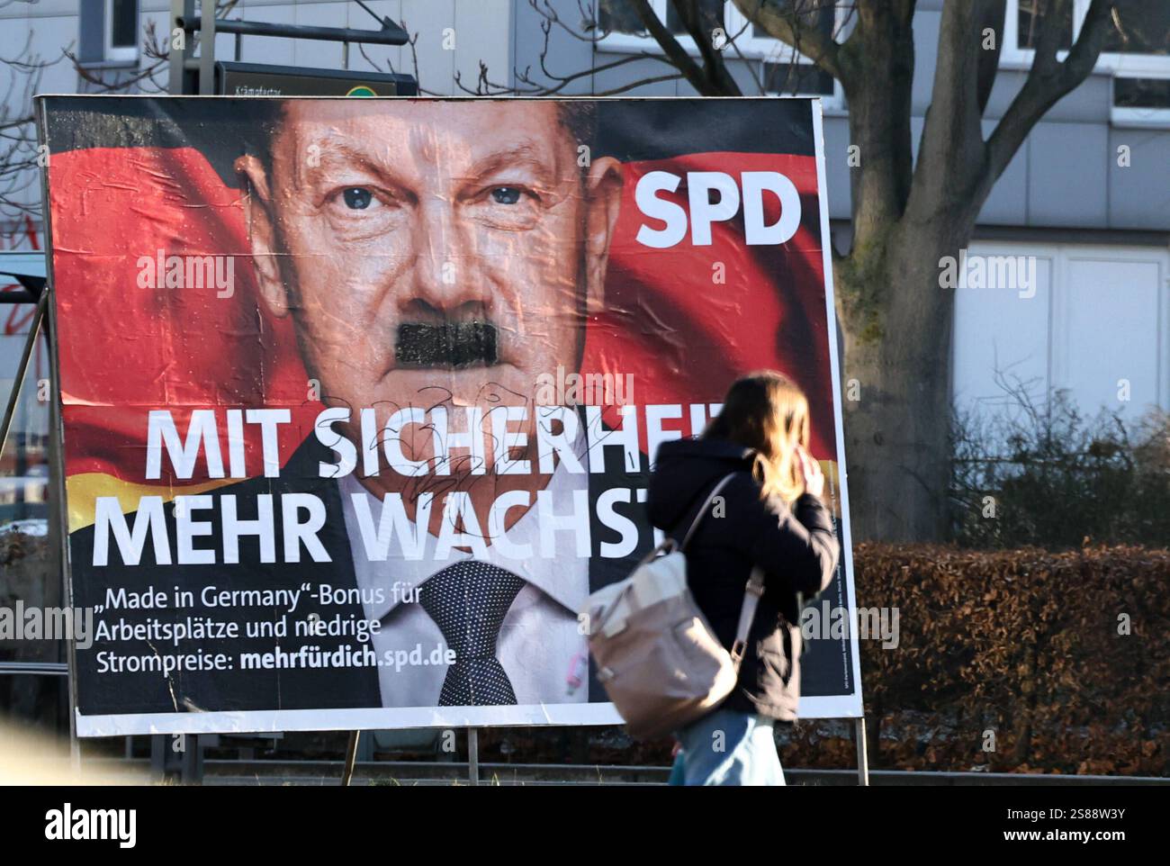 Wahlplakate 21.01.2025, Erfurt, Wahlplakate zur Bundestagswahl / Wahl ...