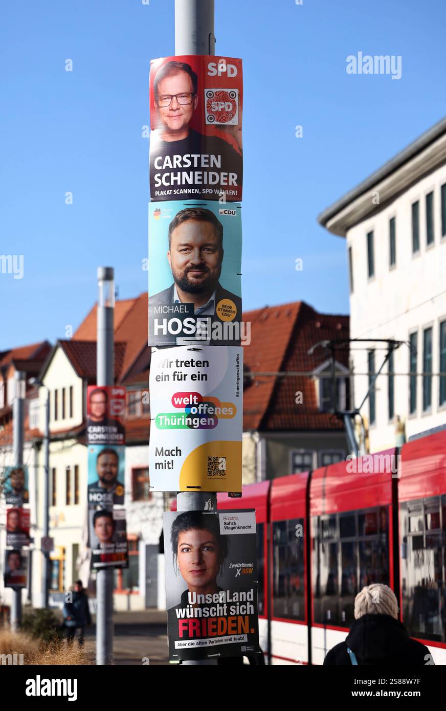 Wahlplakate 21.01.2025, Erfurt, Wahlplakate zur Bundestagswahl / Wahl ...